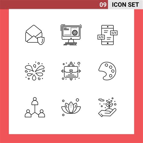 User Interface Pack Of 9 Basic Outlines Of Opportunity Garden Progress