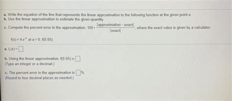 Solved A Write The Equation Of The Line That Represents The