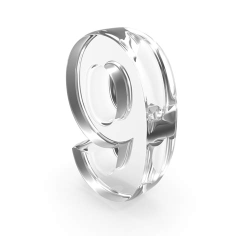 Font Regular 9 Glass 3D Object 2299094183 | Shutterstock