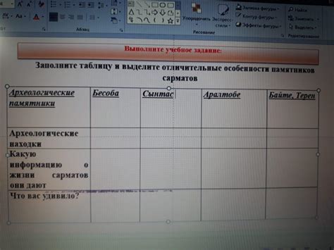 Выполните учебное задание Заполните таблицу и выделите отличительные особенности Школьные