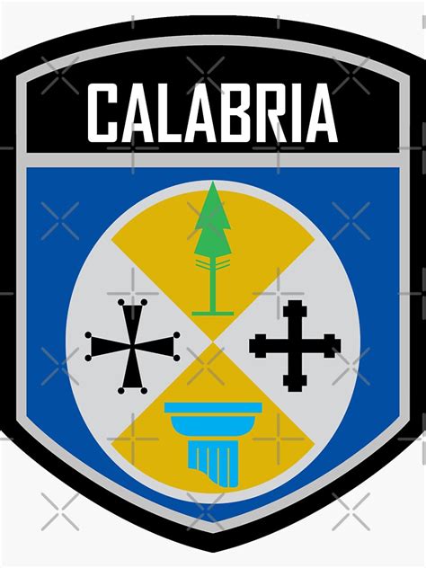 Pegatina Emblema De La Bandera De Calabria Italia De T Warrior