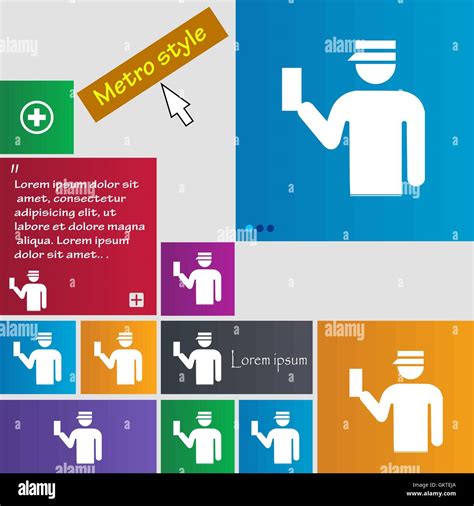 Inspector Icon Sign Buttons Modern Interface Website Buttons With