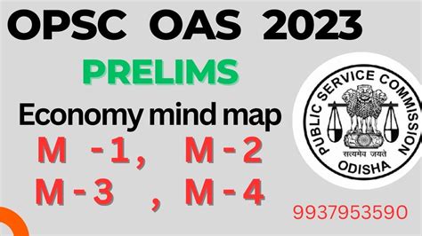 Opsc Oas 2023 Prelims Economy Mind Map Youtube