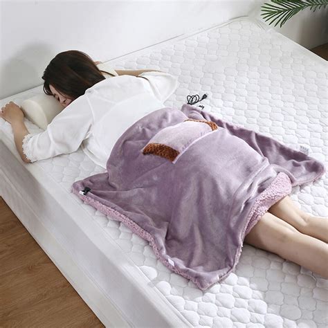Usb 전기 담요 부드럽고 두꺼운 히터 침대 워머 기계 세탁 가능한 온도 조절기 전기 난방 매트 가정 사무실용 60x80 Cm Aliexpress