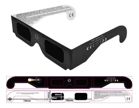 Lentes Para Eclipse Solar Certificadas Iso 100 Pz Meses sin interés