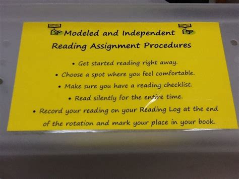 Independent Reading Procedures Nd Expectations Read 180 Reading