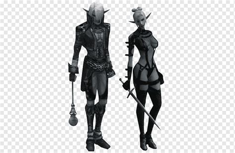 리니지 Ii 의상 디자인 허구의 다크 엘프 입상 리니지 2 엘프 기타 가상의 인물 Png Pngwing