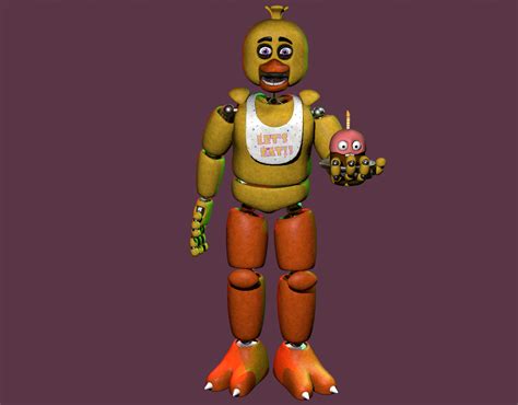 C4d Fnaf Stylized Chica By Burgerman1983 On Deviantart
