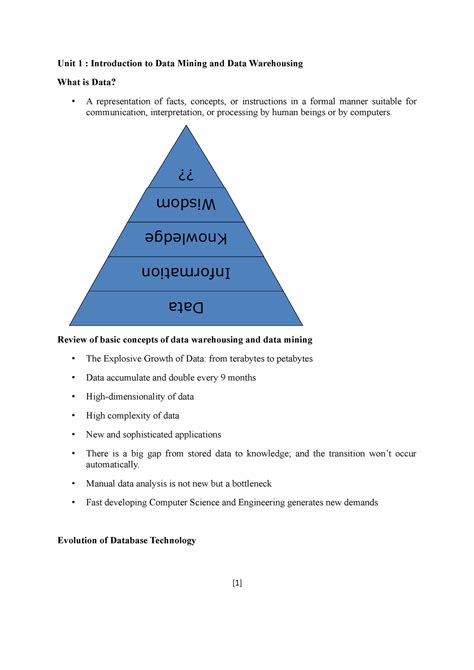 CSC451 DWDM Classnotes Unit 1 Introduction To Data Mining And