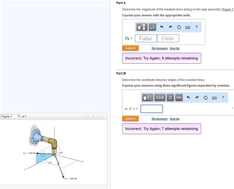 Solved Part A Determine The Magnitude Of The Resultant Force
