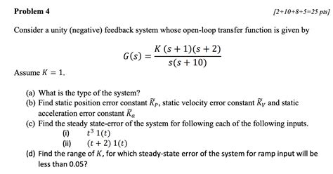 Solved Problem 42 10 8 5 25ptsConsider A Unity Negative Chegg Com
