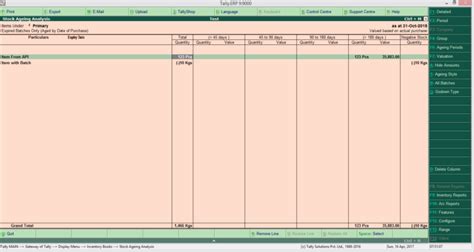 How To Use Stock Ageing Analysis Report In Tally ERP Easy Reports