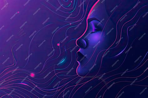 Premium Photo Female Face Artificial Intelligence Background