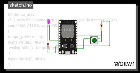 Interrupção Wokwi Esp32 Stm32 Arduino Simulator