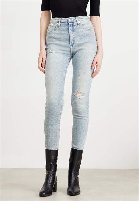 Calvin Klein Jeans High Rise Skinny Jeans Skinny Fit Denim Light