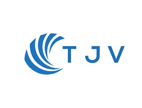 Tjv Letter Logo Design On White Background Tjv Creative Circle Letter