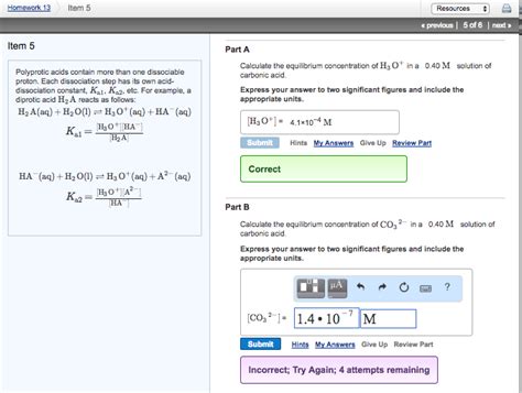 Solved Polyprotic Acids Contain More Than One Dissociable
