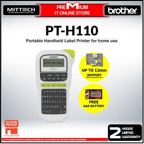 Brother Label Printer P Touch PT H110 Portable Home Use Label Maker Max 12mm Shopee Malaysia