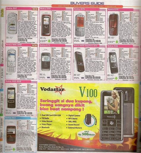 Brosur Hp Jadul Ilustrasi