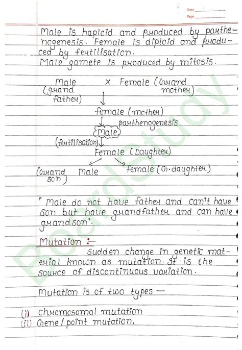 Ncert Class 12 Biology Principles Of Inheritance And Variation Notes