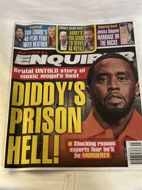 National Enquirer Magazine October 2024 Issue Diddys Prison Hell Tom