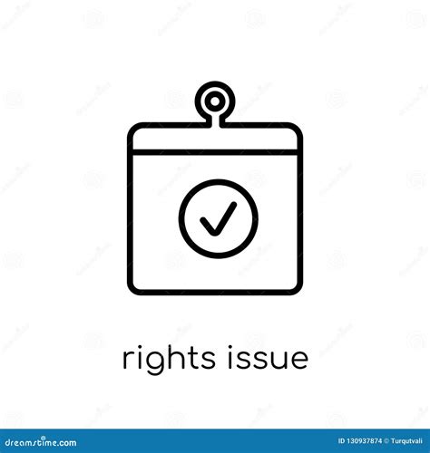 Rights Issue Icon Trendy Modern Flat Linear Vector Rights Issue Stock