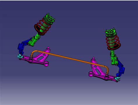 桑塔纳2000的麦弗逊悬架设计含三维CATIA STEP 模型图纸下载 懒石网