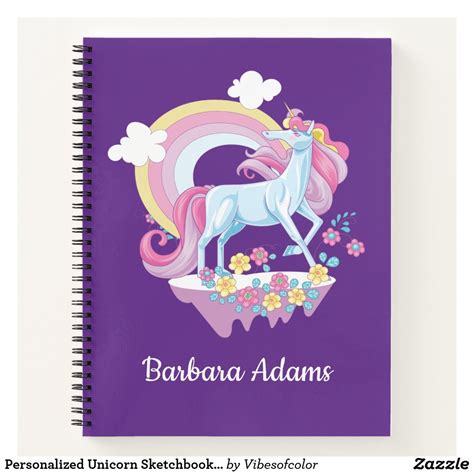 Personalised Unicorn Sketchbook Notebook Nz