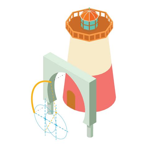 Reconstruction Concept Icon Isometric Vector Arch Project And