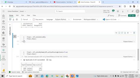 Understand about Union Functions in PySpark using Microsoft Fabric - YouTube