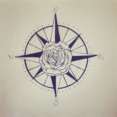 Compass Tattoo Sketch At Explore Collection Of