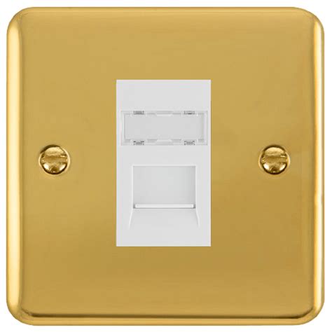 Click Deco Plus Polished Brass Cat6 Data Socket Dpbrrj456wh Rs Electrical Supplies Click Deco Plus Polished Brass Cat6 Data Socket Dpbrrj456wh Rs Electrical Supplies