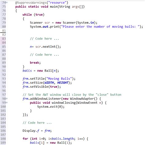 Solved Java Bouncing Balls I Need Help Here Are The