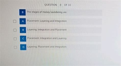 QUESTION 8 OF 10 8 The Stages Of Money StudyX
