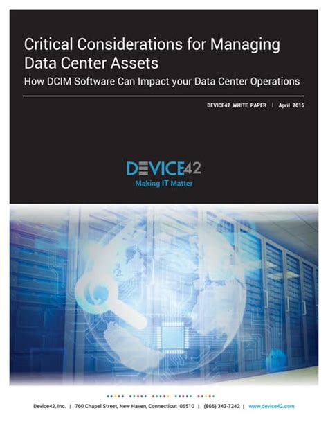 Device42 Managing Data Center Assets Pdf