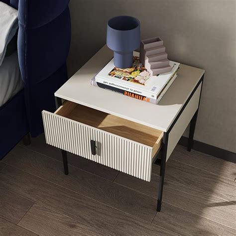 Modern Minimalist Bedside Table With Drawer Nightstand Homary UK