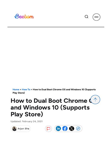 How To Dual Boot Chrome Os And Windows 10 With Play Store Beebom Pdf Booting Windows 10