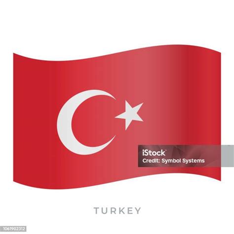 터키 흔들며 플래그 아이콘 벡터 벡터 그림 흰색 절연입니다 국기에 대한 스톡 벡터 아트 및 기타 이미지 국기 기 날기 Istock