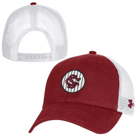 Garnet South Carolina Gamecocks Baseball Pinstripe Patch Ua Hat Gamecock Traditions
