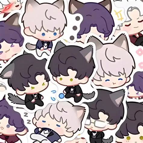 52pcs Love And Deepspace Cat Dress Up Xavier Zayne Rafayel Ralayo Sylus