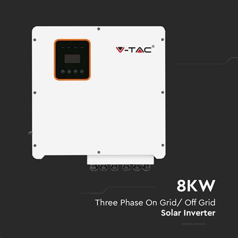 Inversor Híbrido V Tac 8kw Trifásico Ip65 Con Display Lcd Para Sistema