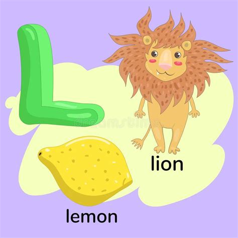 Lettre L Dans L Alphabet Des Enfants Graphiques Vectoriels Illustration