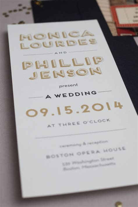 Playbill Style Marquee Wedding Invitation