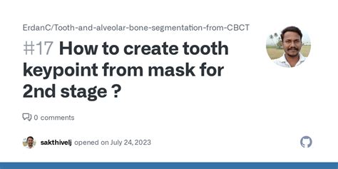 How To Create Tooth Keypoint From Mask For 2nd Stage Issue 17