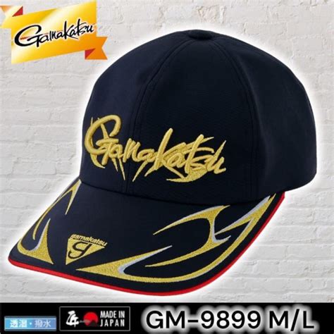 中壢鴻海釣具《gamakatsu》23 Gm 9899 黑色 X 金色釣魚帽 鴻海釣具企業社 Iopen Mall