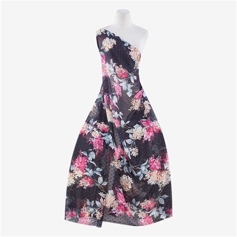Zelouf Helen Medium Floral Swiss Dot Hmc Sewing Diy Crafts Fabric