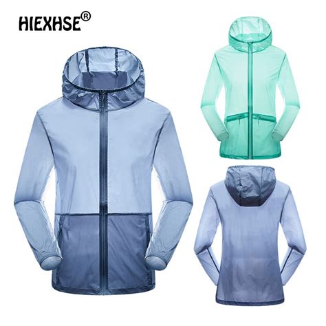 남성 여성 야외 활동 얇은 긴 소매 통기성 후드 하이킹 스포츠 재킷 승마 물고기 옷 자외선 차단 의류 Aliexpress