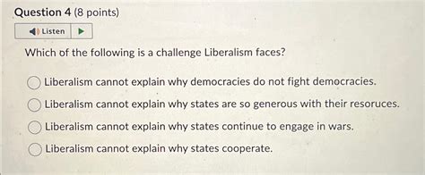 Solved Question 4 8 ﻿pointslistenwhich Of The Following Is