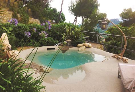 Private Backyard Biodesign Beach Entry Pool Beach Entry Pool Natural