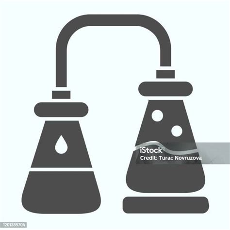 실험 실험실 솔리드 아이콘입니다 흰색에 격리 된 화학 실험 벡터 그림 액체 문말 스타일 디자인 웹 및 응용 프로그램을 위해 설계 Eps 10 10에 대한 스톡 벡터 아트 및